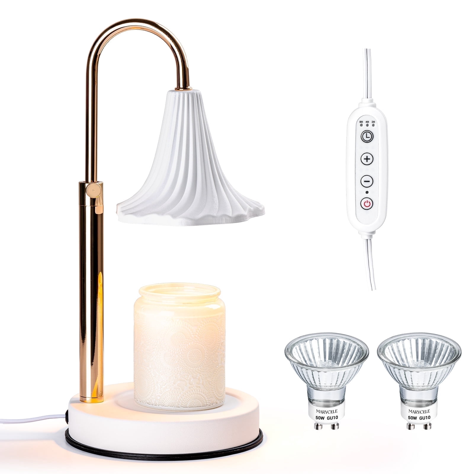 Marycele Flameless Candle Warmer Lamp, Adjustable Height Wax Melt ...