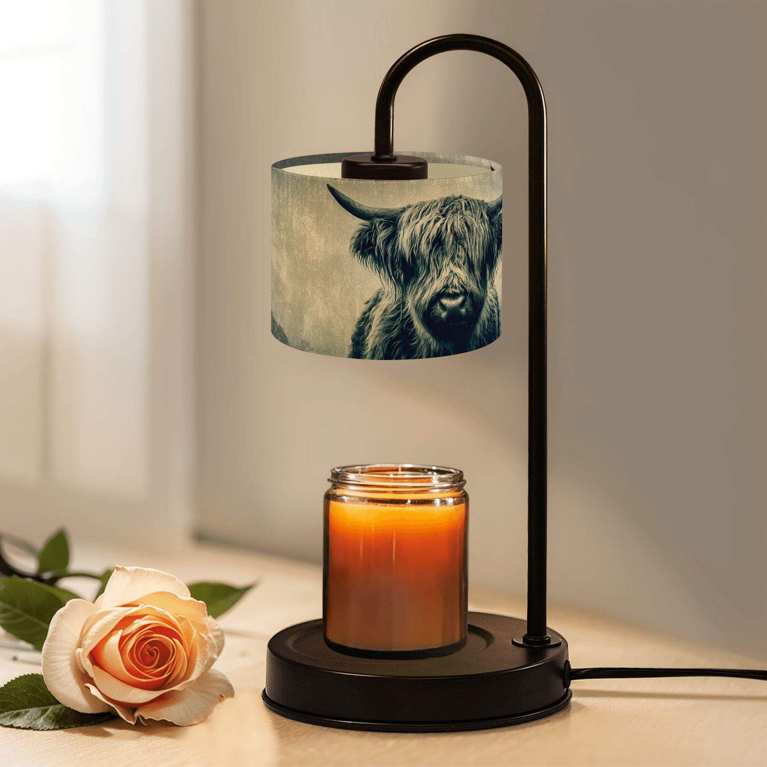 Candle Warmer Lamp with Timer, Country Farmhouse Rustic Western Retro ...