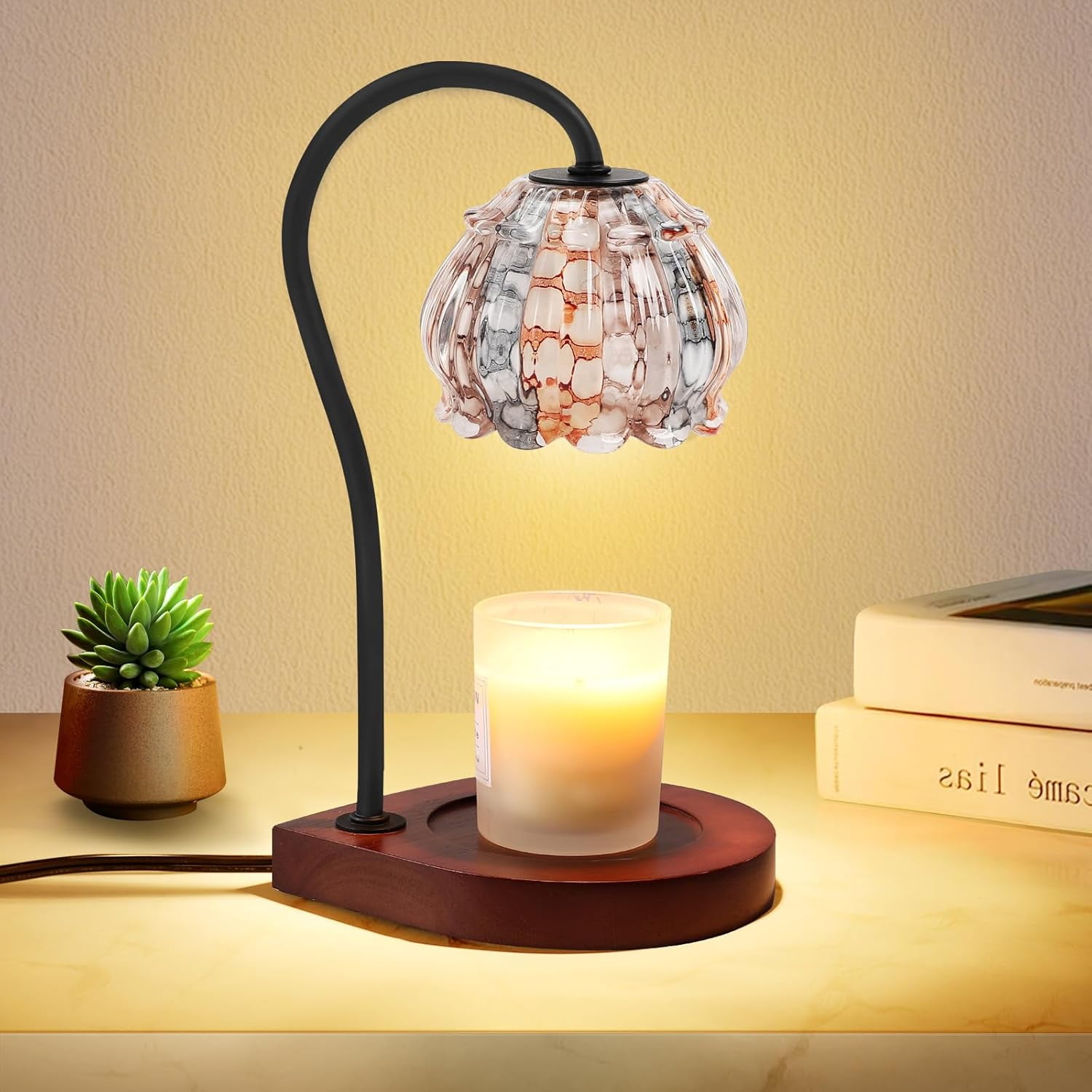 Candle Warmer Lamp with Timer, Dimmable Electric Candle Warmer Melter ...