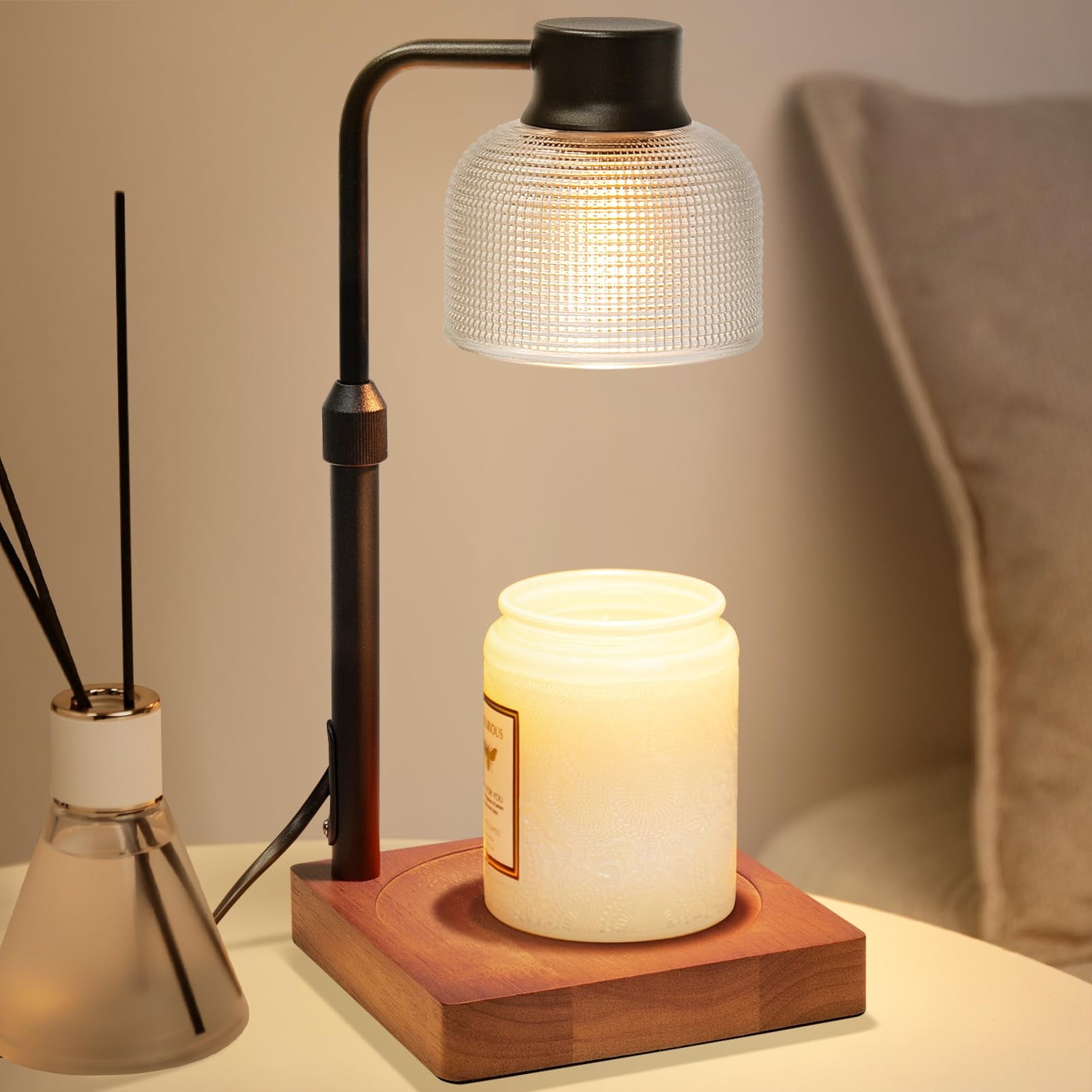 Candle Warmer Lamp with Timer & Dimmer Candle Warmer Height Adjustable ...