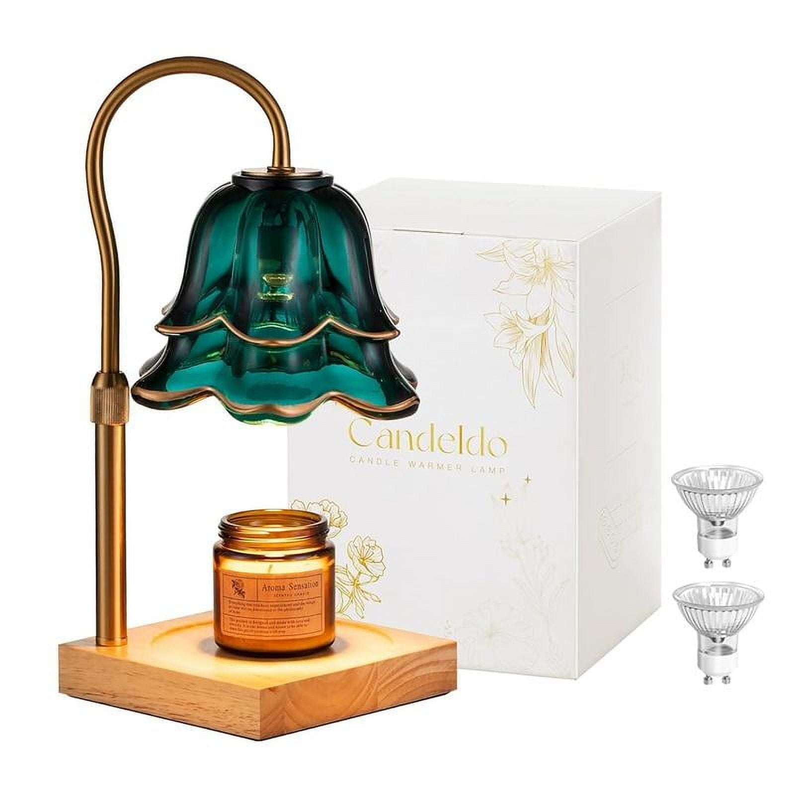 Candle Warmer Lamp with Timer: Flower Candle Warmers with 2 Bulbs ...