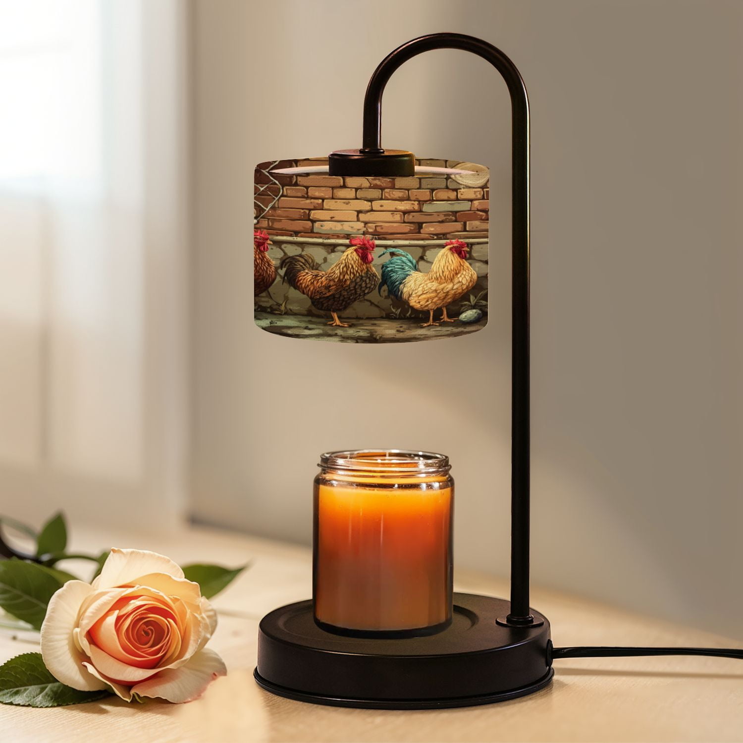 Candle Warmer Lamp with Timer, Kitchen Chicken Farm Farmhouse Animal ...
