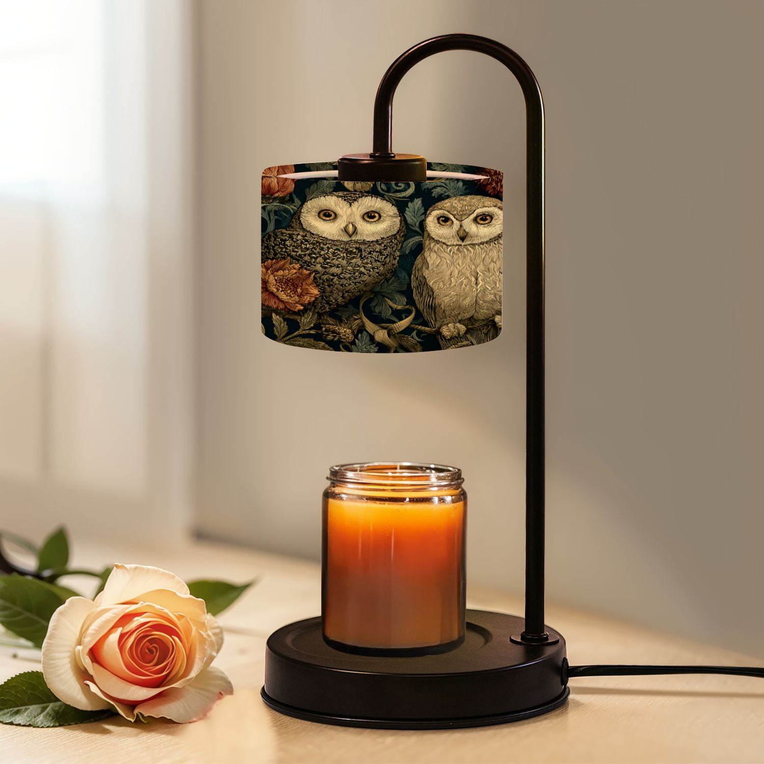 Candle Warmer Lamp with Timer, Nature Inspired Birds Vines Soft ...