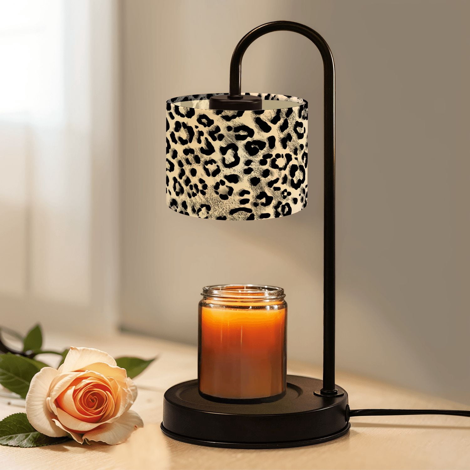 Candle Warmer Lamp with Timer, texture repeating seamless snow leopard ...