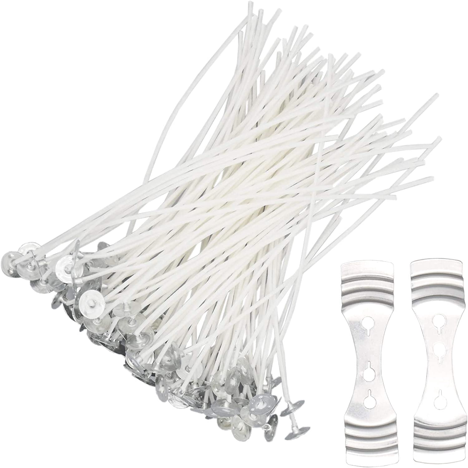 Candle Wicks, 100 Pcs 15 cm Long Pre Waxed Wicks Cotton Candle Wicks ...