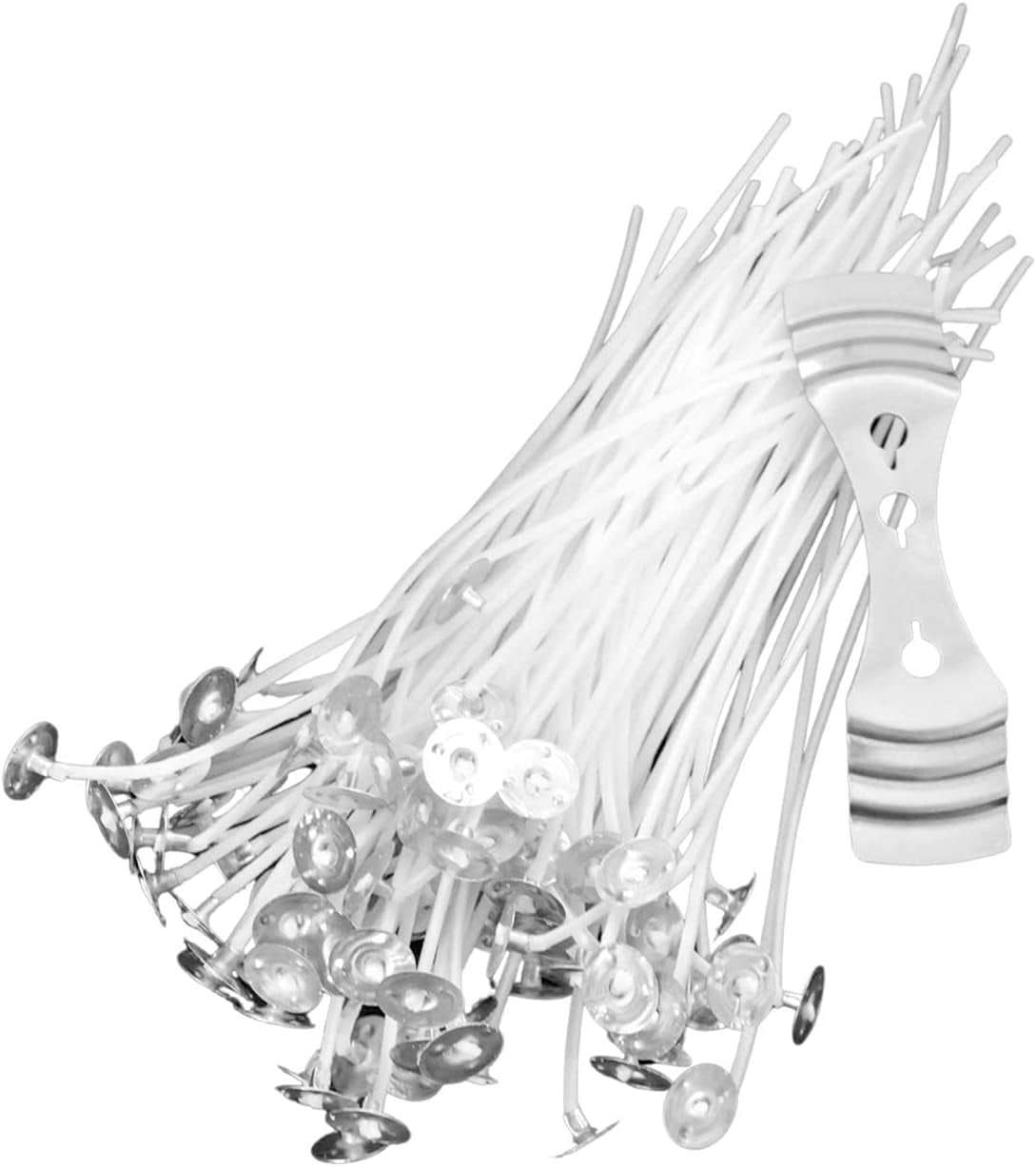 Candle Wicks 100 Pcs - 6 Inches Long Pre-Waxed Cotton Threads with ...