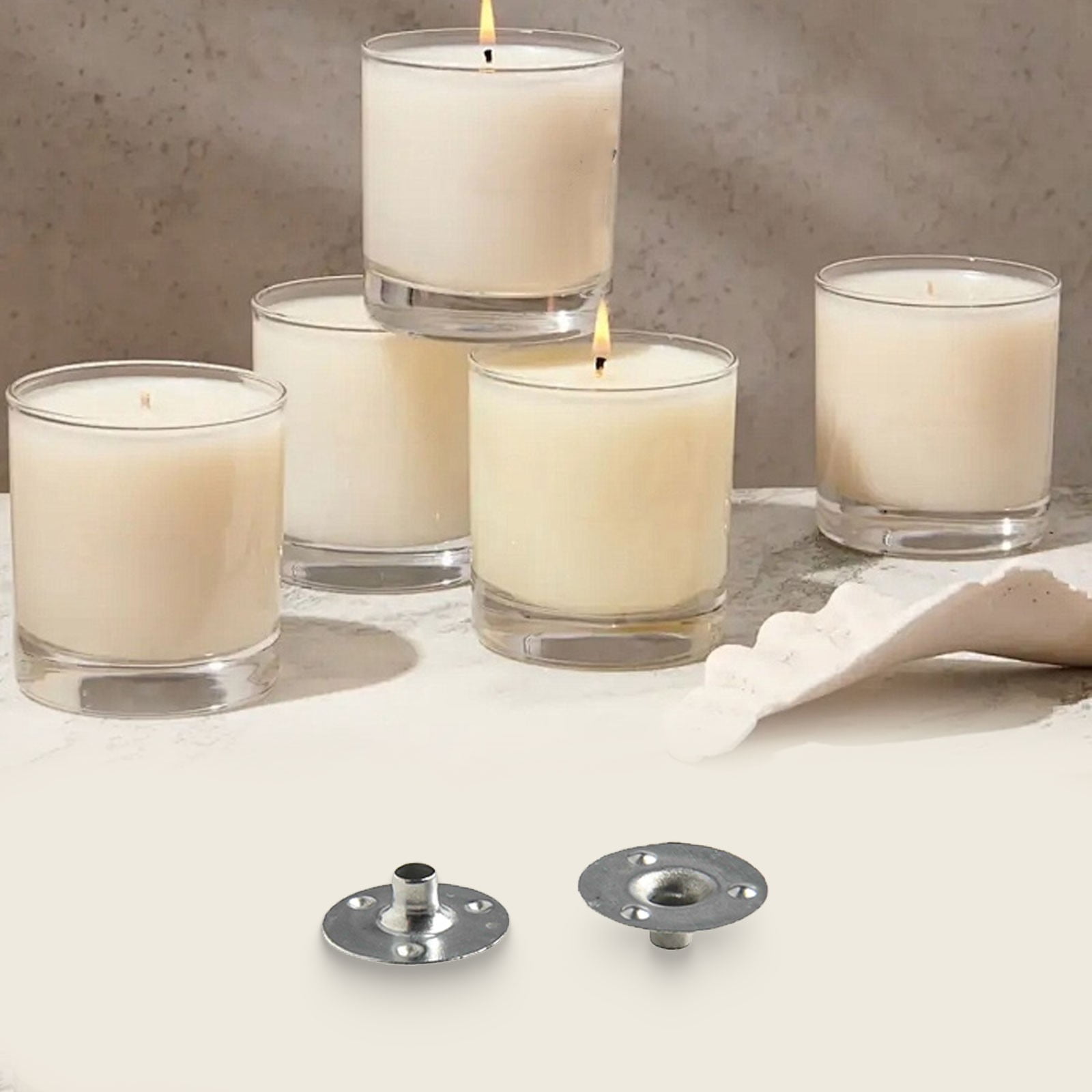 Candle Wicks Sustainer Tabs 500Pcs Iron Stand Candle Making Supplies ...