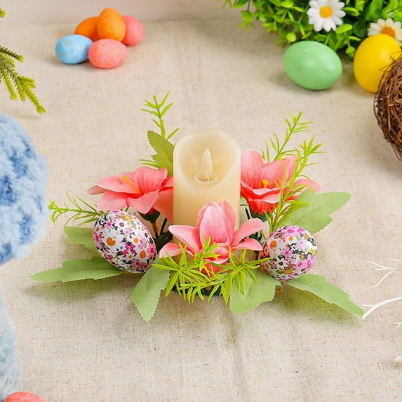 Candle Wreath Arrangement under $5! Kadlawus Easter Candle Holder ...