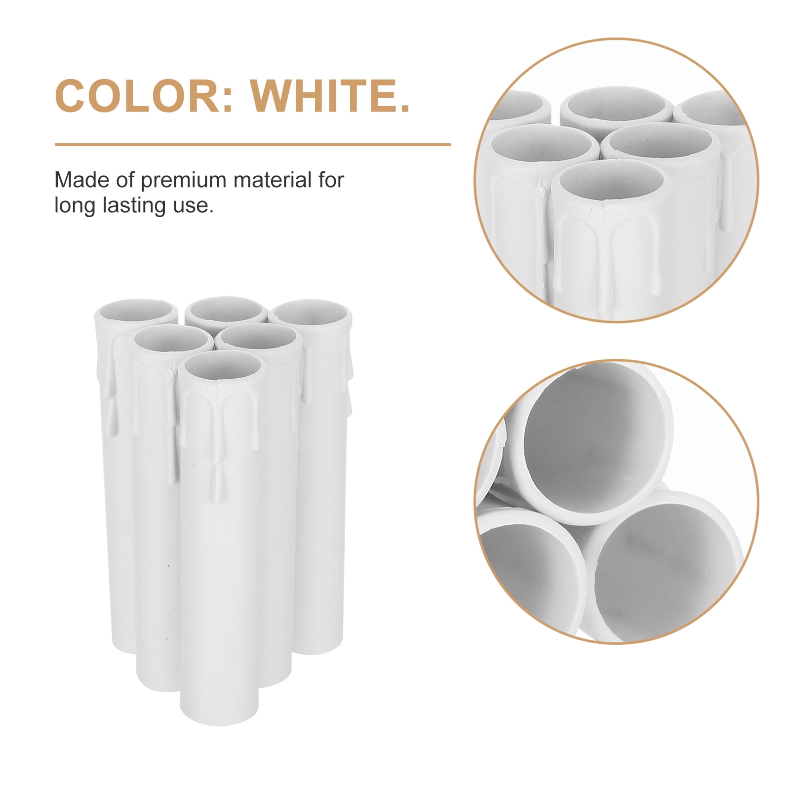 Candle tube 20Pcs Plastic Candle Tubes Decorative Candle Annular Tubes ...