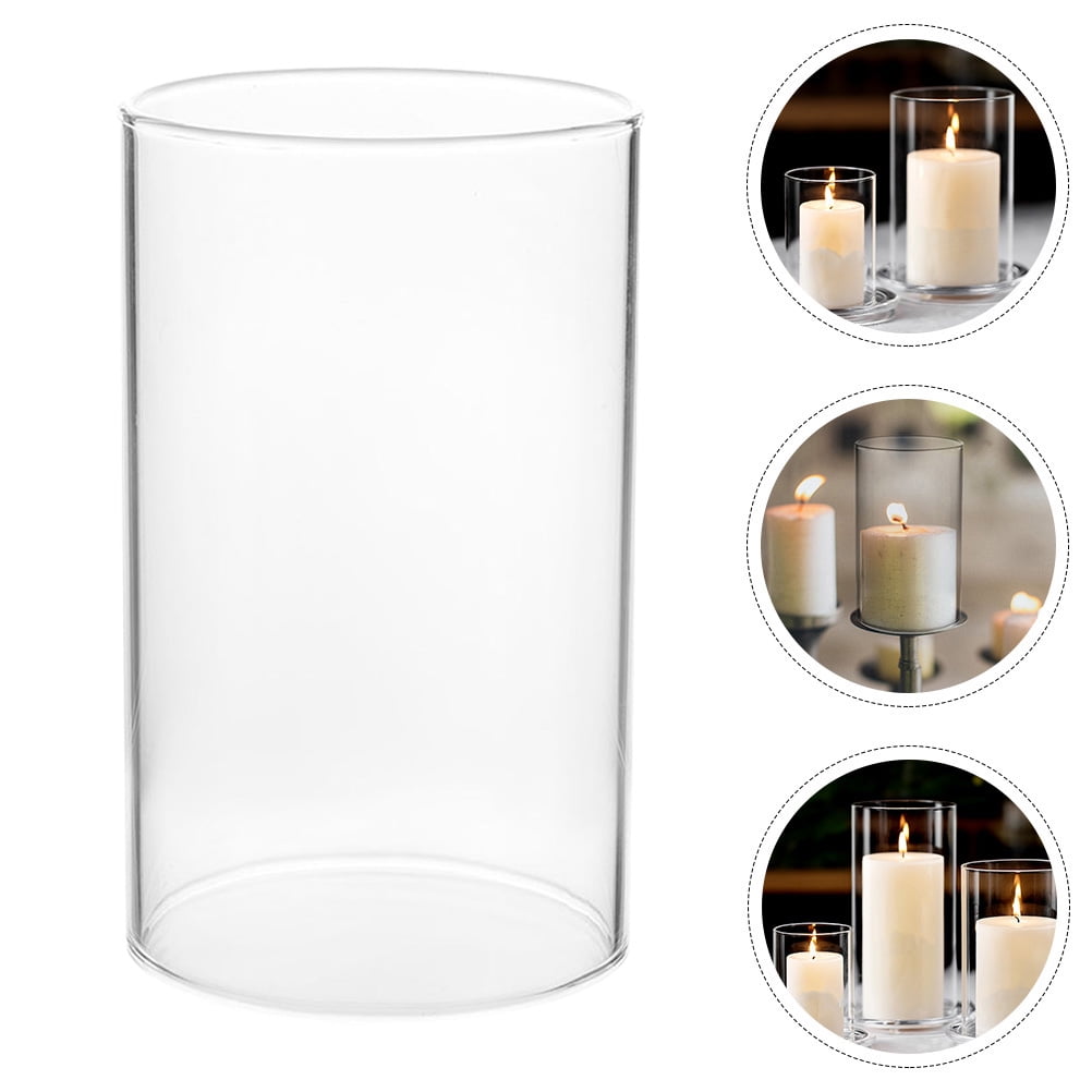 Candleholders Chimney Tube Glass Cylinder Open Ended Candle Shade Glass ...