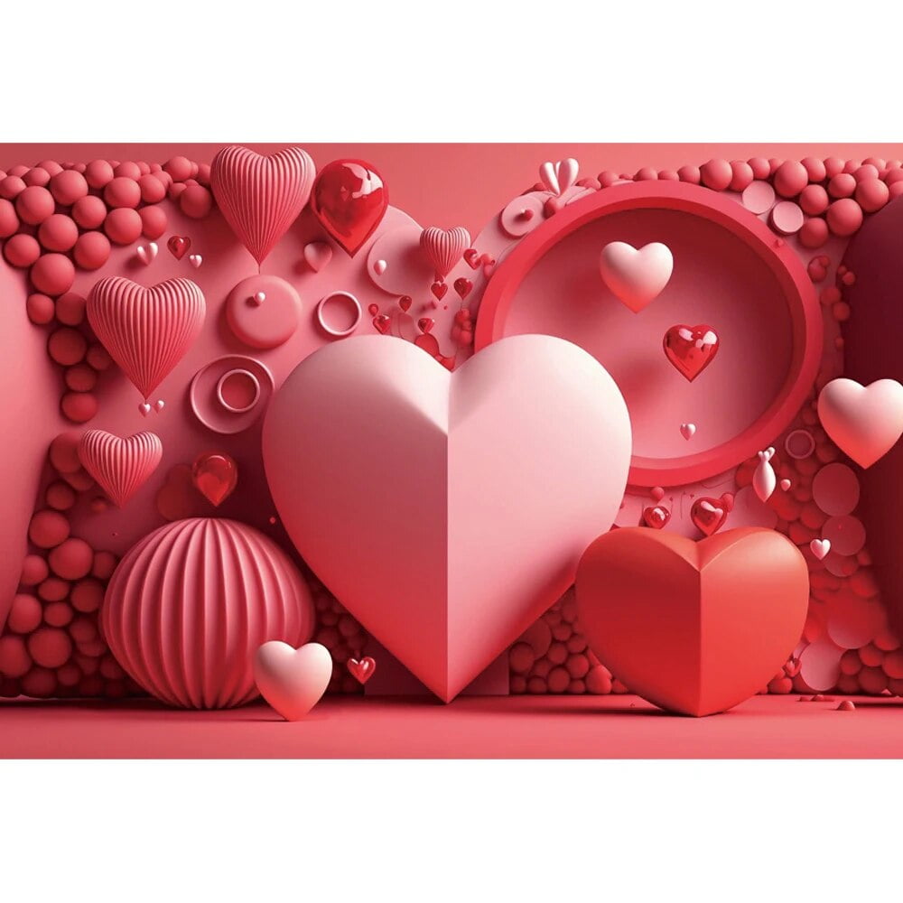 Candlelight Dinner Valentine's Day Backdrop Red Heart Masquerade ...