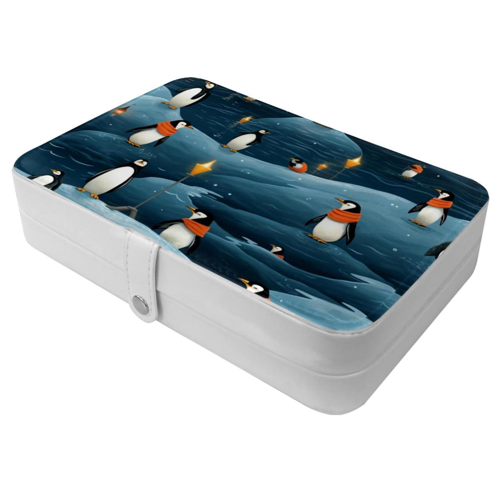 Candlelight and Penguin Travel Jewelry Box - Compact and Portable ...