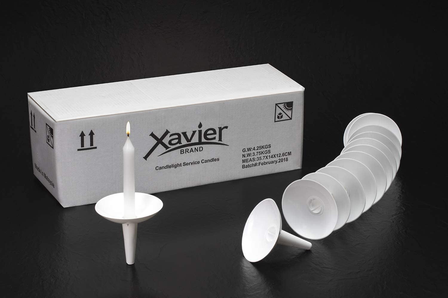 Candlelight Service Candle Bundles (50) 5" x 1/2" White Church Vigil ...