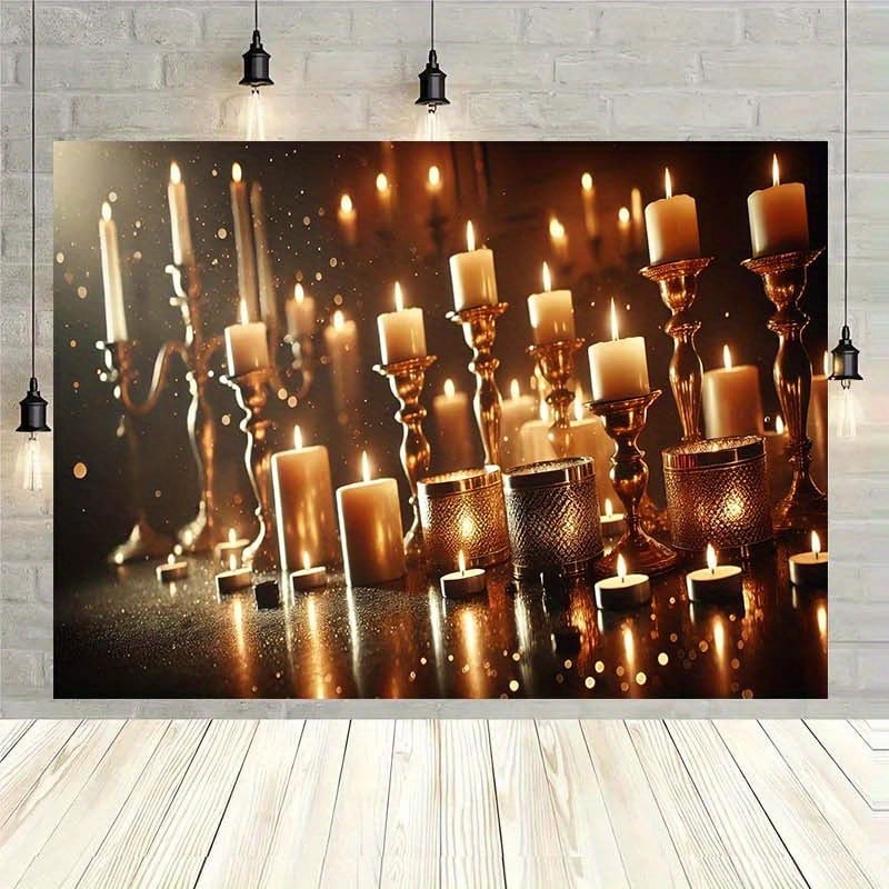 Candlelight gorgeous background at night Backdrop wall hanging fabric, backdrop decor, Room ...