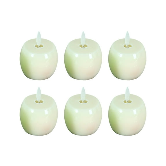 Candles 6pcs Flameless LED Tea Candles,Apples Candle Battery Operated ...