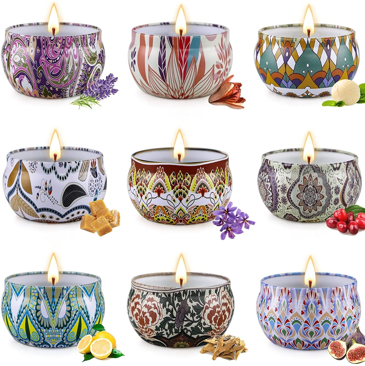 Candles Gift for Mom, Natural Soy Wax Candles Gifts Set for Women, 240 ...