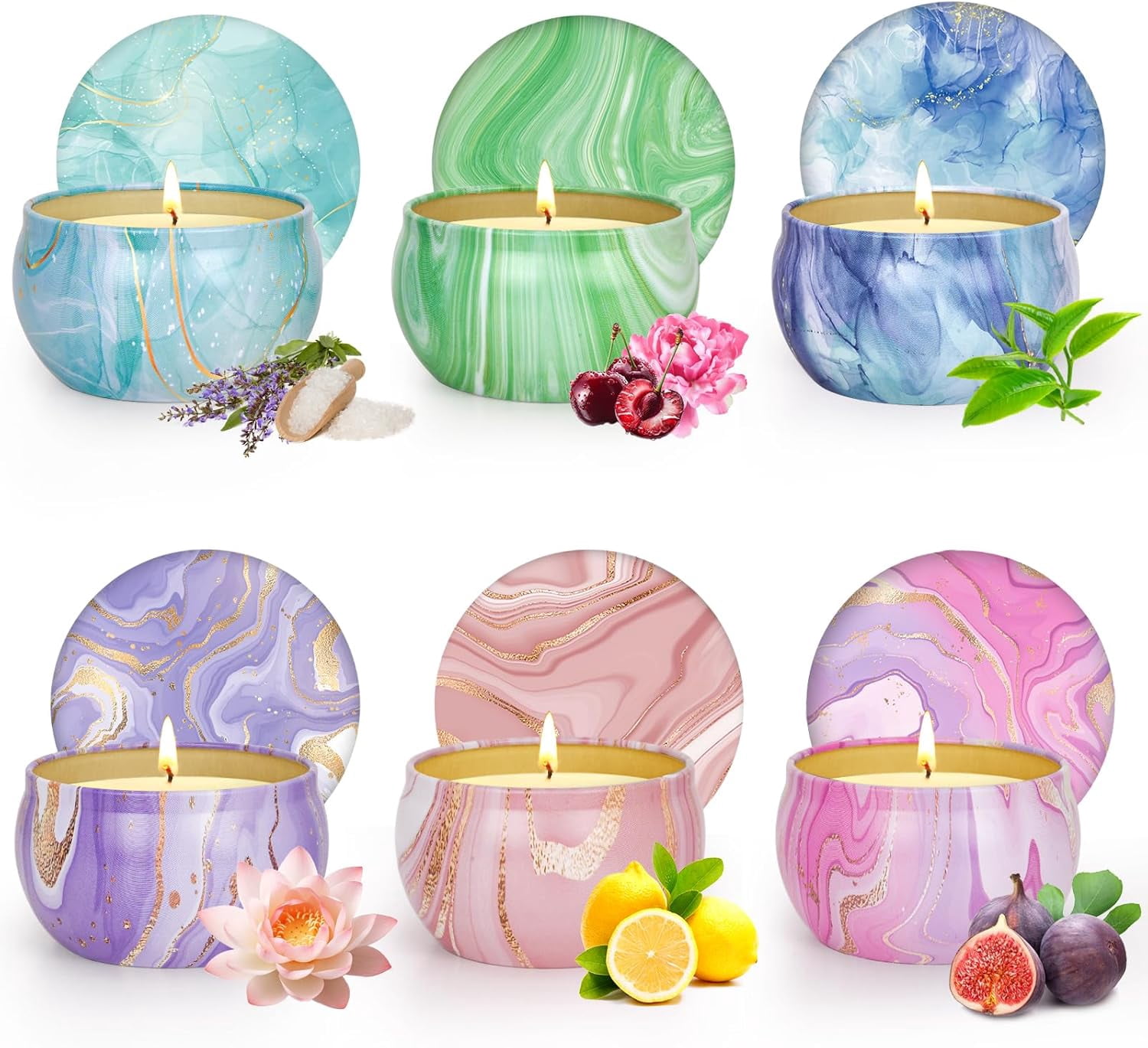 Candles Gifts for Women, 6 Pack Scented Candles for for Home Scented ...