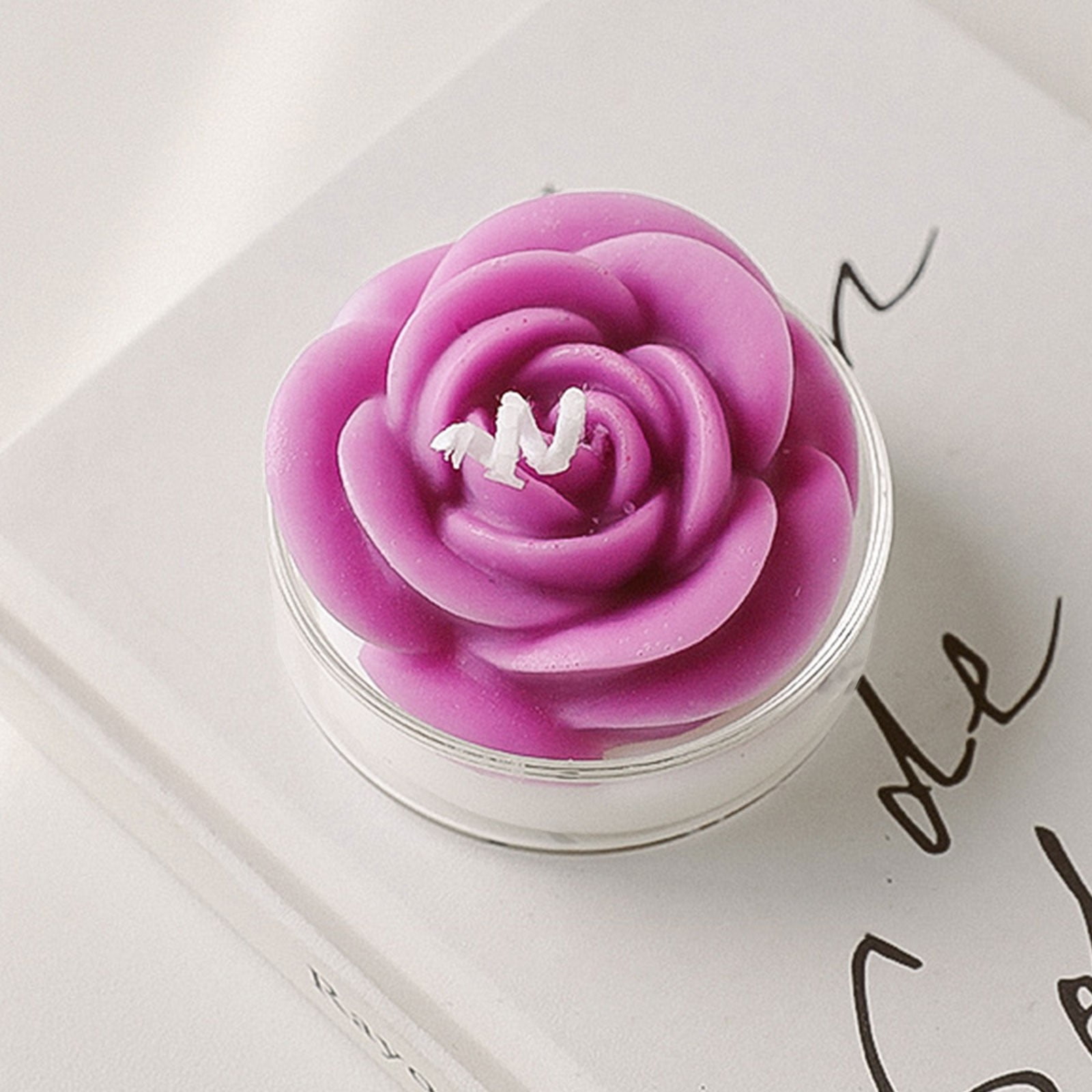 Candles & Holders 1 Rose Flower Shaped Scented Candle Handmade Paraffin ...