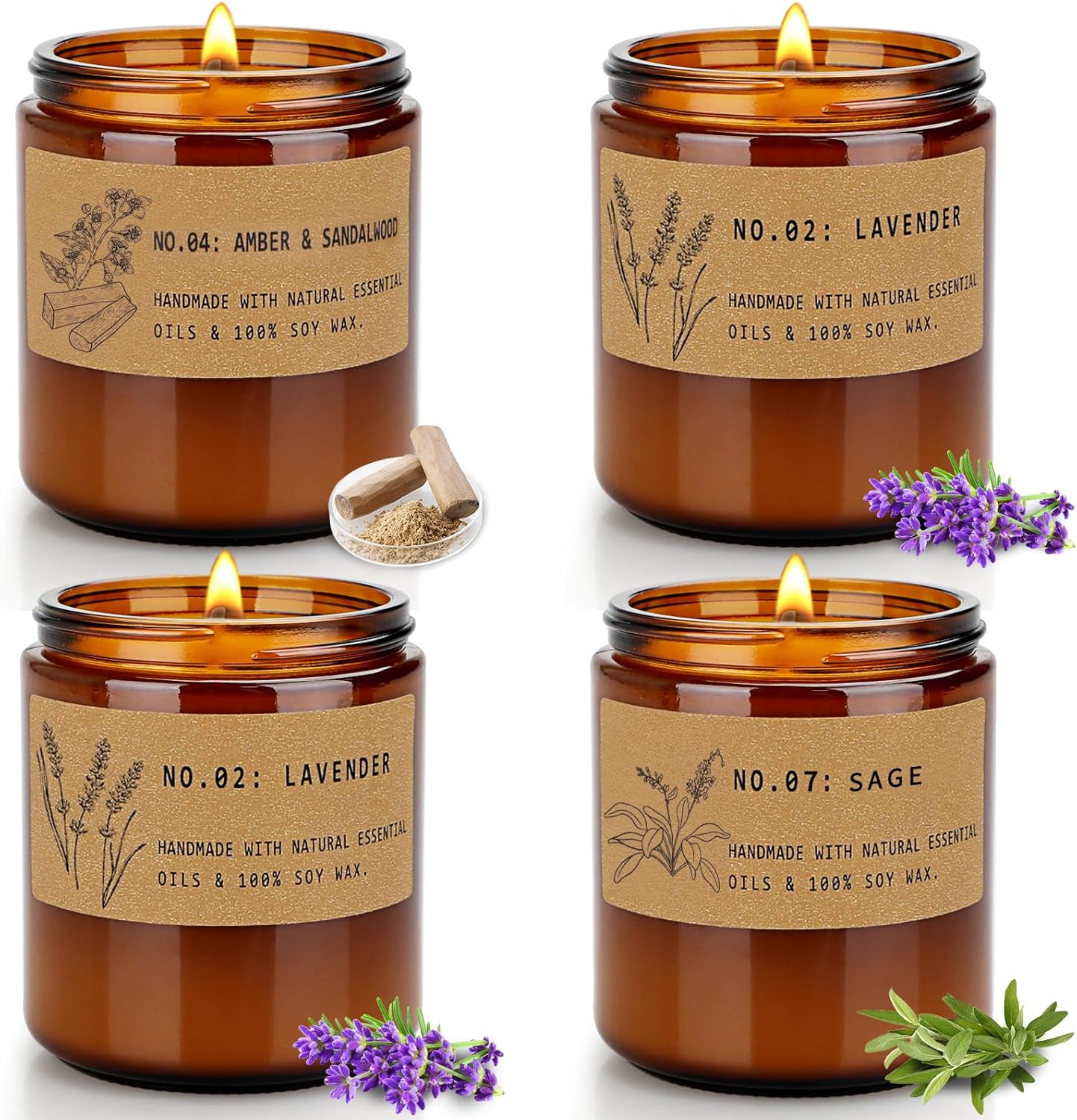 Candles for Home Scented, Candle Gift Set for Stress Relief ...