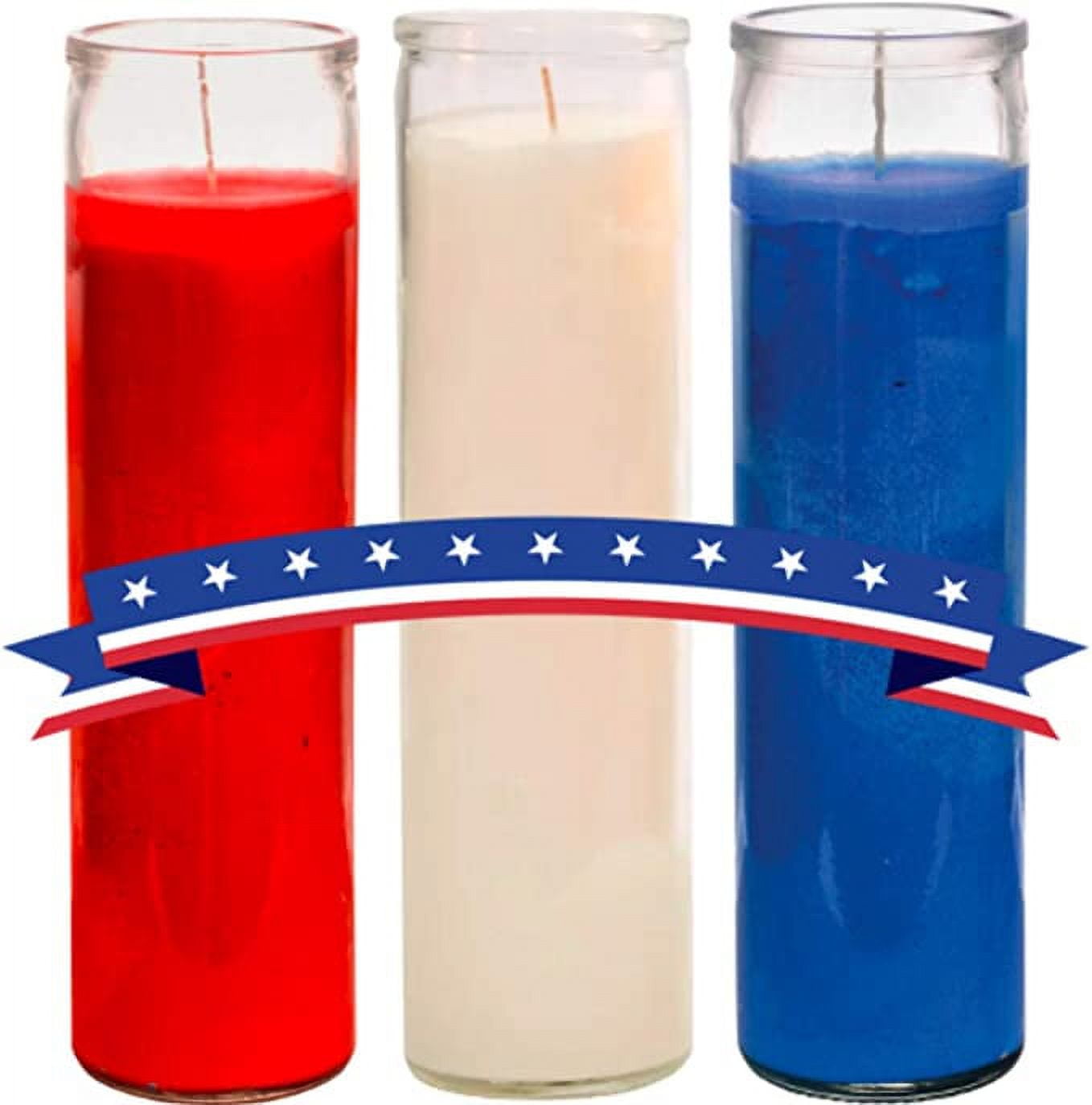 Candles - Red White and Blue Wax Candle (3 Pack) Candle Jars - Walmart.com