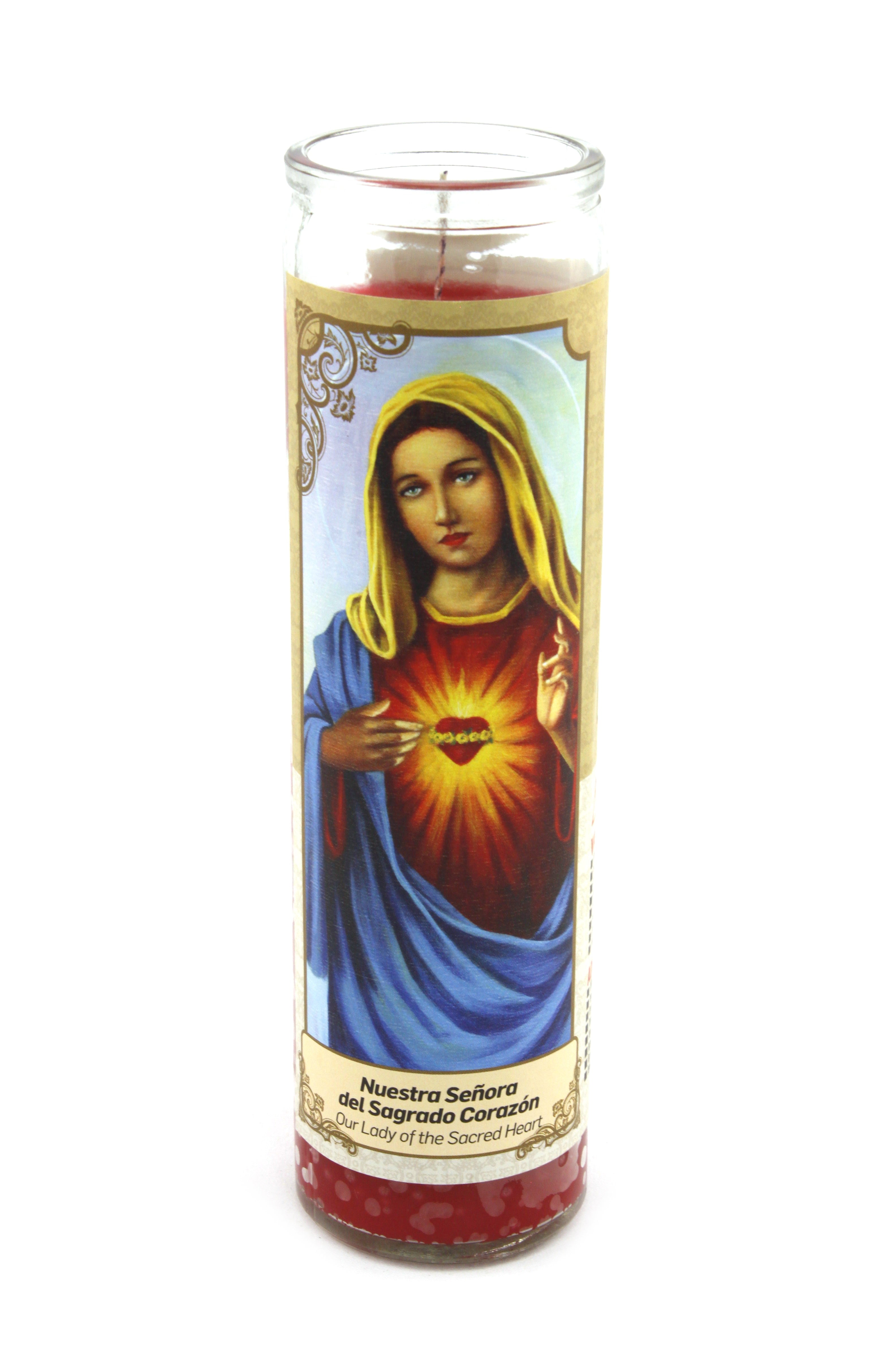 Candles Sacred Heart of Mary - Sagrado Corazon de Maria - Walmart.com
