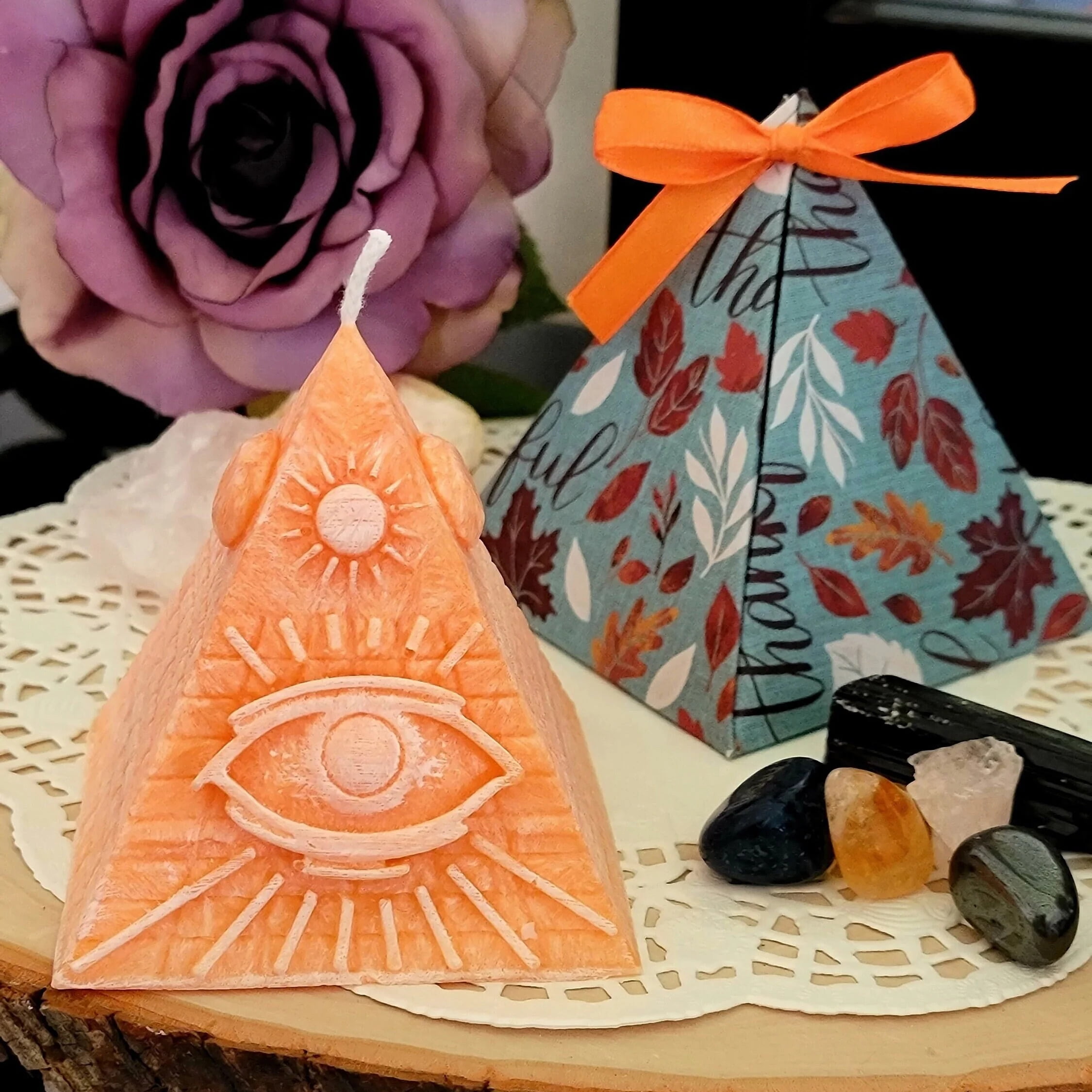 Candles with Crystals Pyramid Candle eye of Providence - Walmart.com