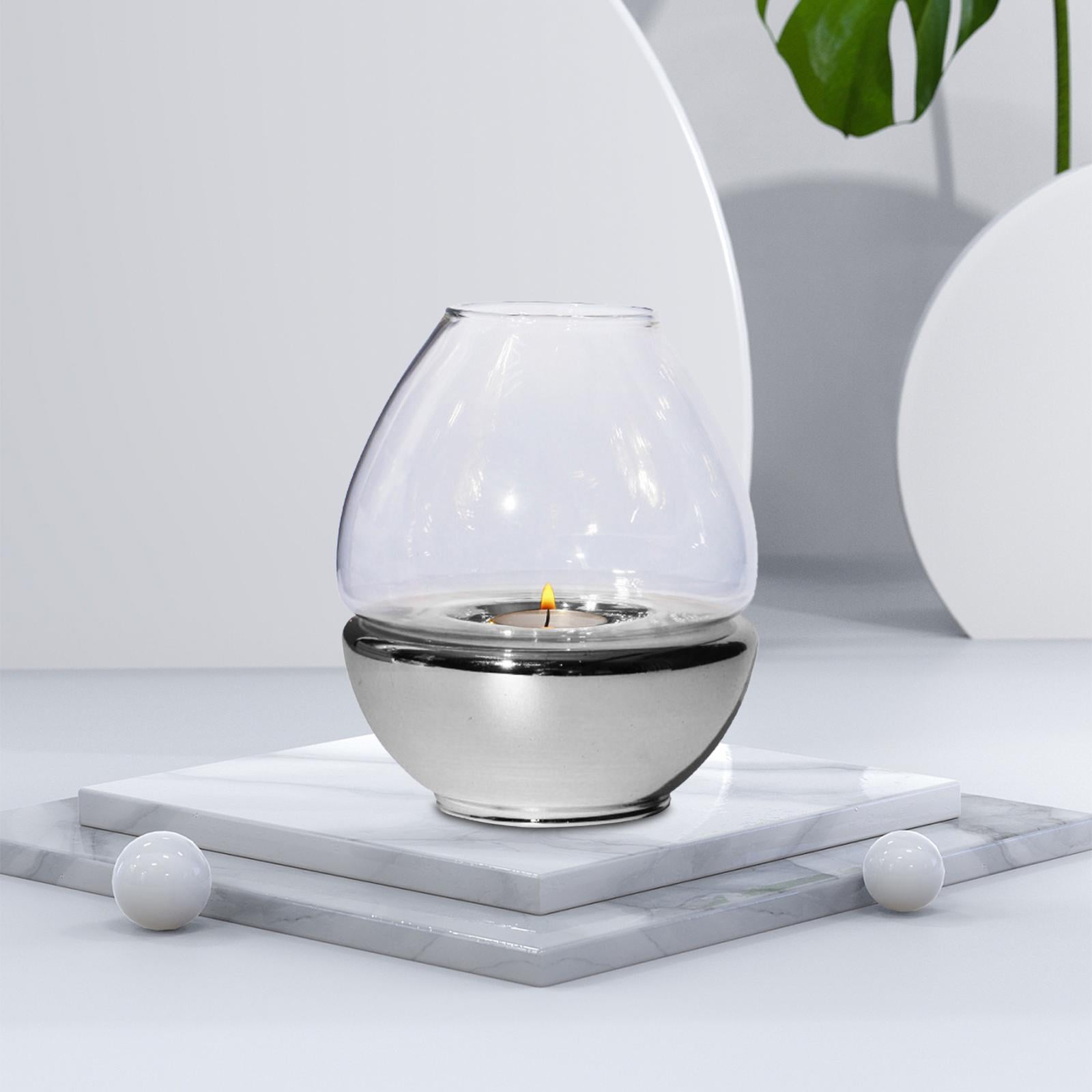 Candlestick Holder, Pillar Candle Stand, Clear Galss Candle Holder for ...