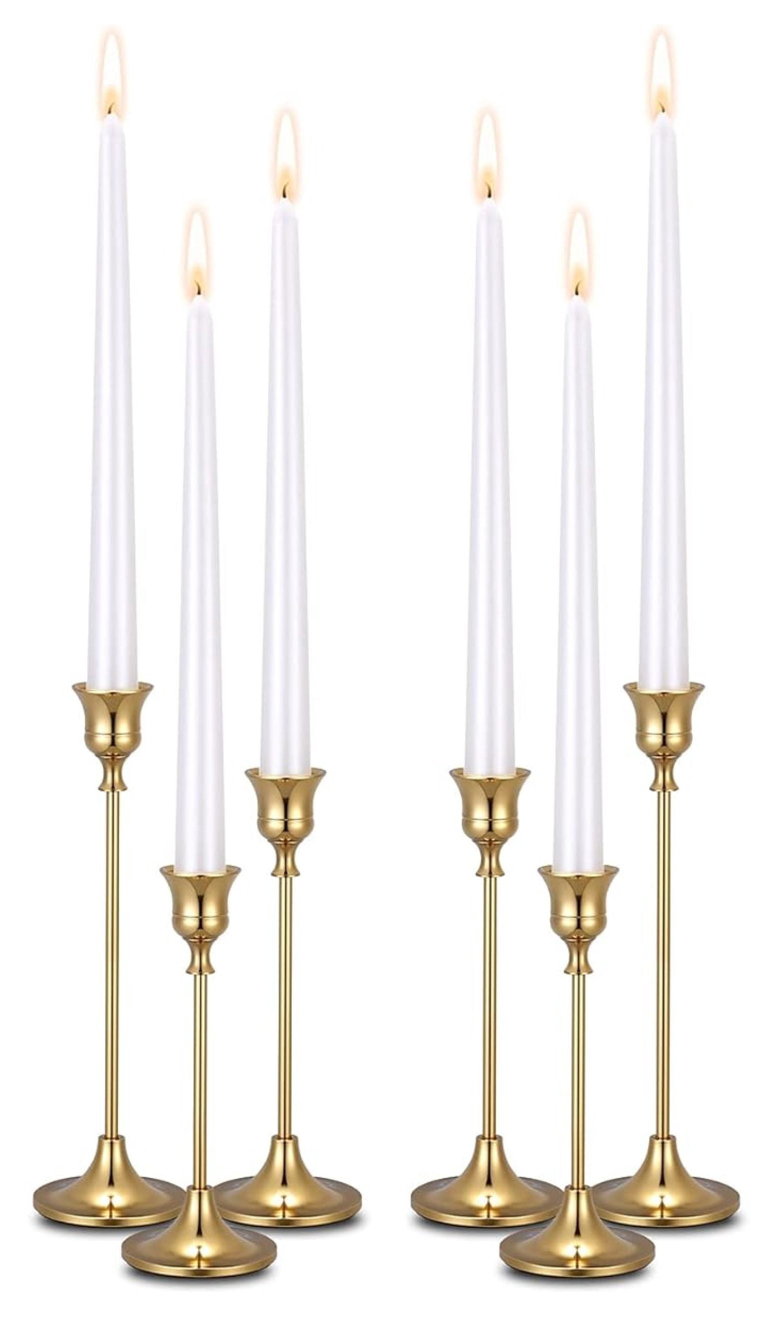 Candlestick Holders Set of 6 Taper Candle Holders - Table Centerpiece ...