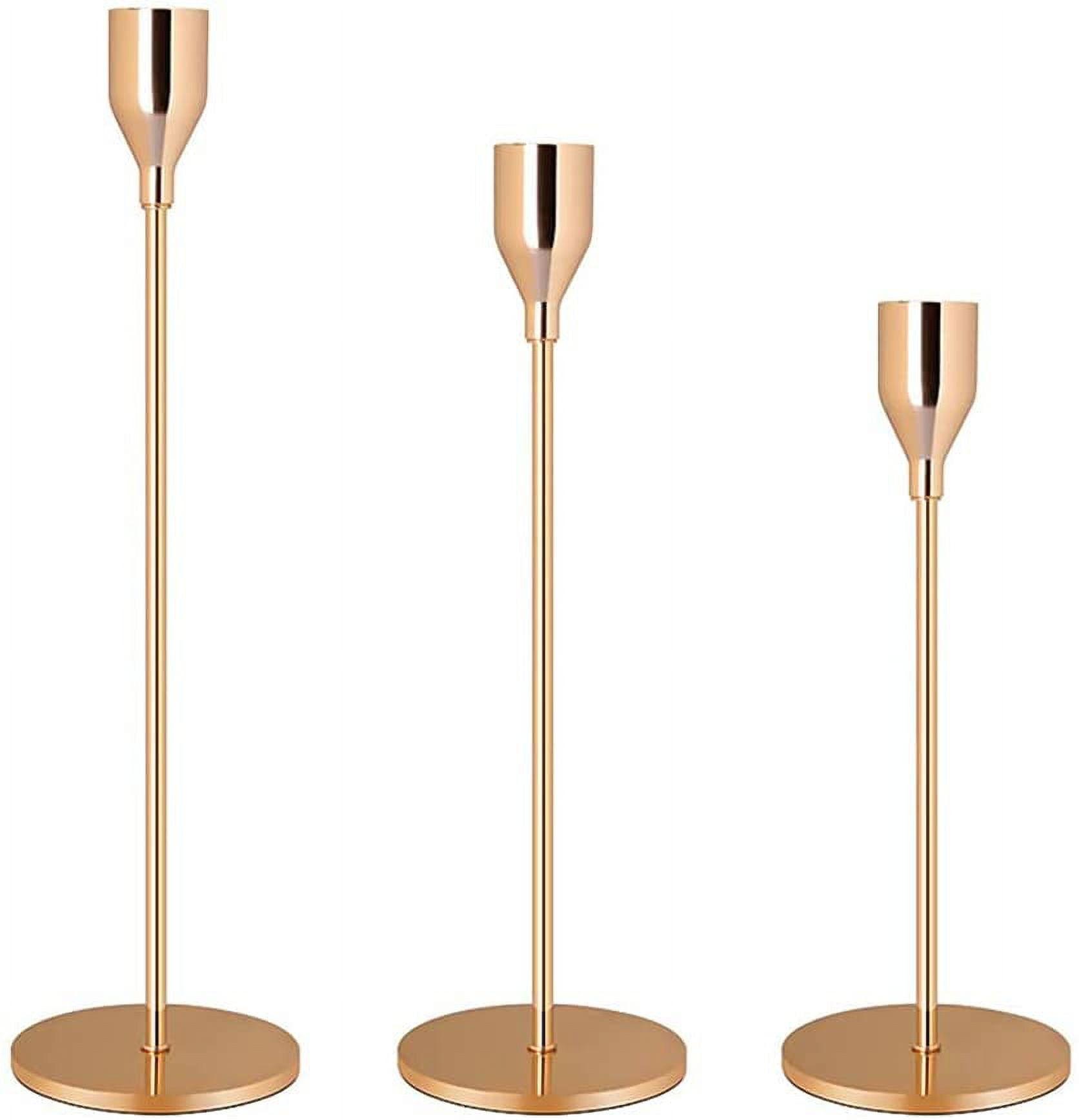Candlesticks 3 Set Different Size, 23/28/33cm Candle Holder Tall Metal ...