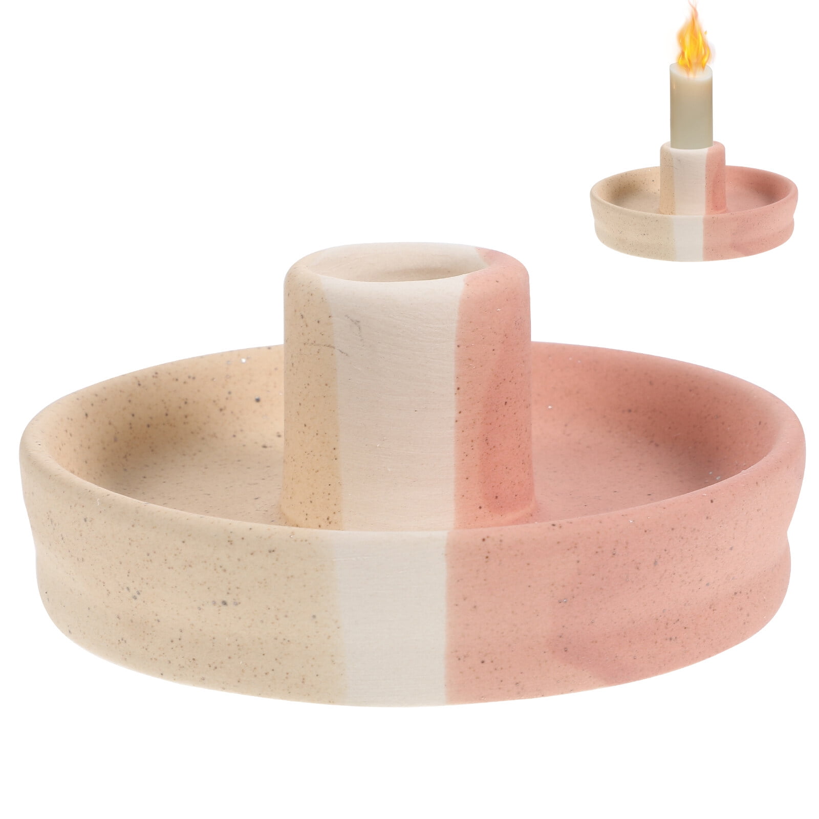 Ceramic Candlestick Holder for Tea Candle Add Warm Atmosphere to Table ...