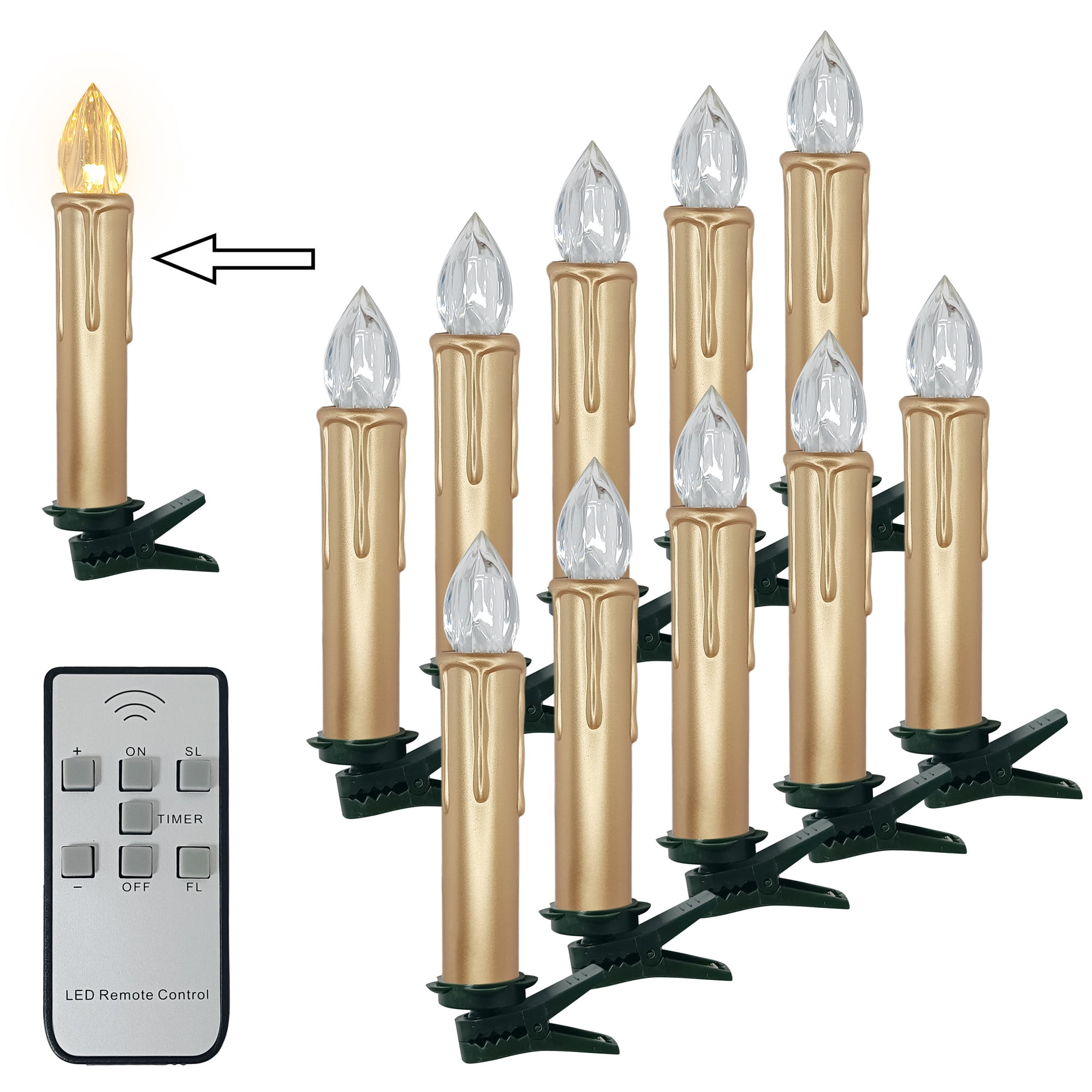Candlesticks LED Taper Candle,Remote LED Candle Sticks Battery Operated ...