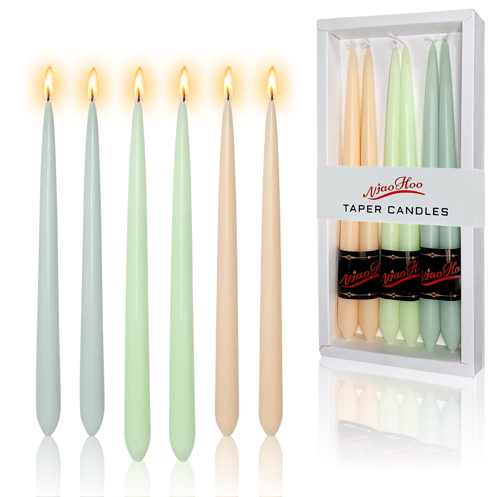 Candlesticks Long Taper Candles - Lightcolor Mixed Unscented 10 Inch ...