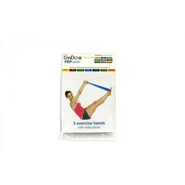 Cando 3 Piece Low Powder Exercise Band PEP Pack - Walmart.com