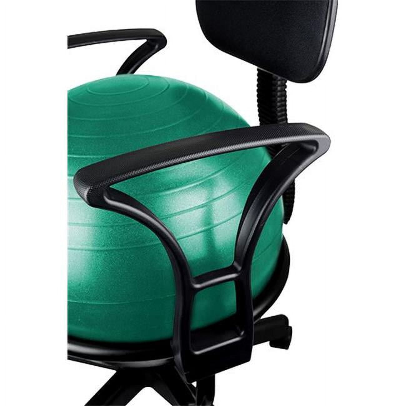 Cando Metal Mobile Ball Stabilizer Chair With Arms Ball, Green ...