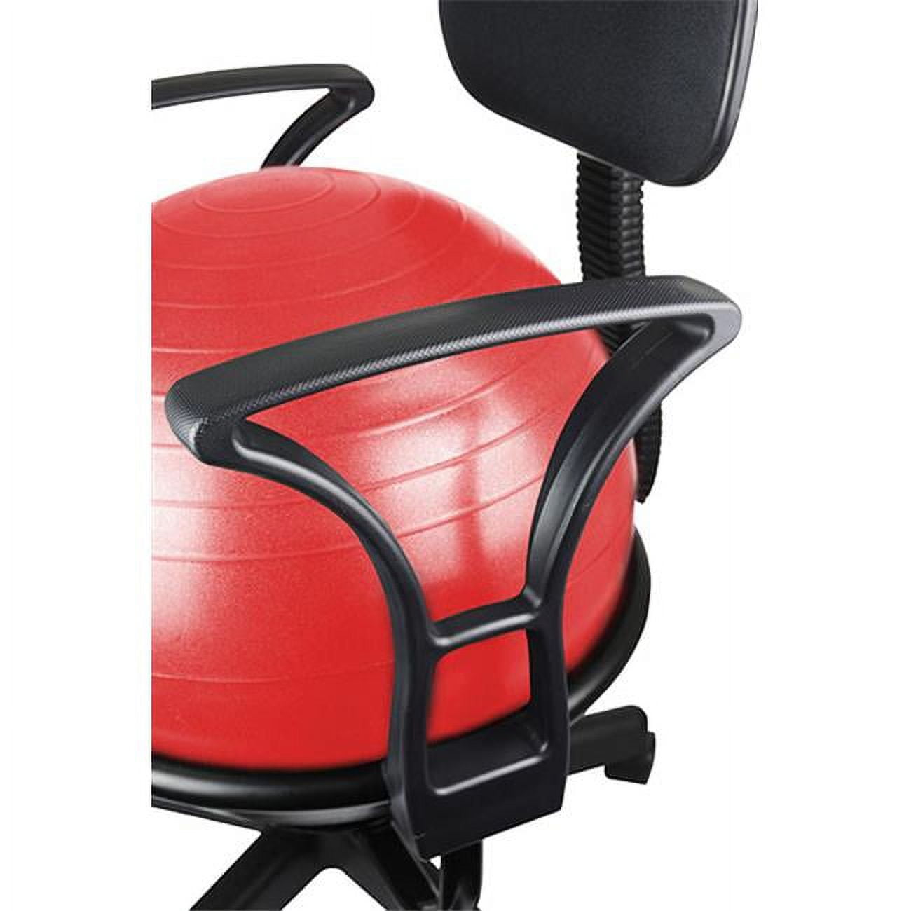 Cando Metal Mobile Ball Stabilizer Chair With Arms Ball, Red - Walmart.com