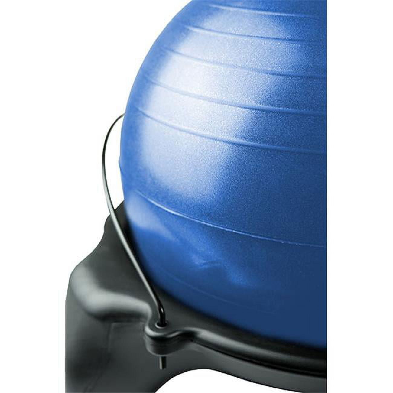 Cando Plastic Exercise Ball Stool & Trainer With Locking Casters, Blue ...