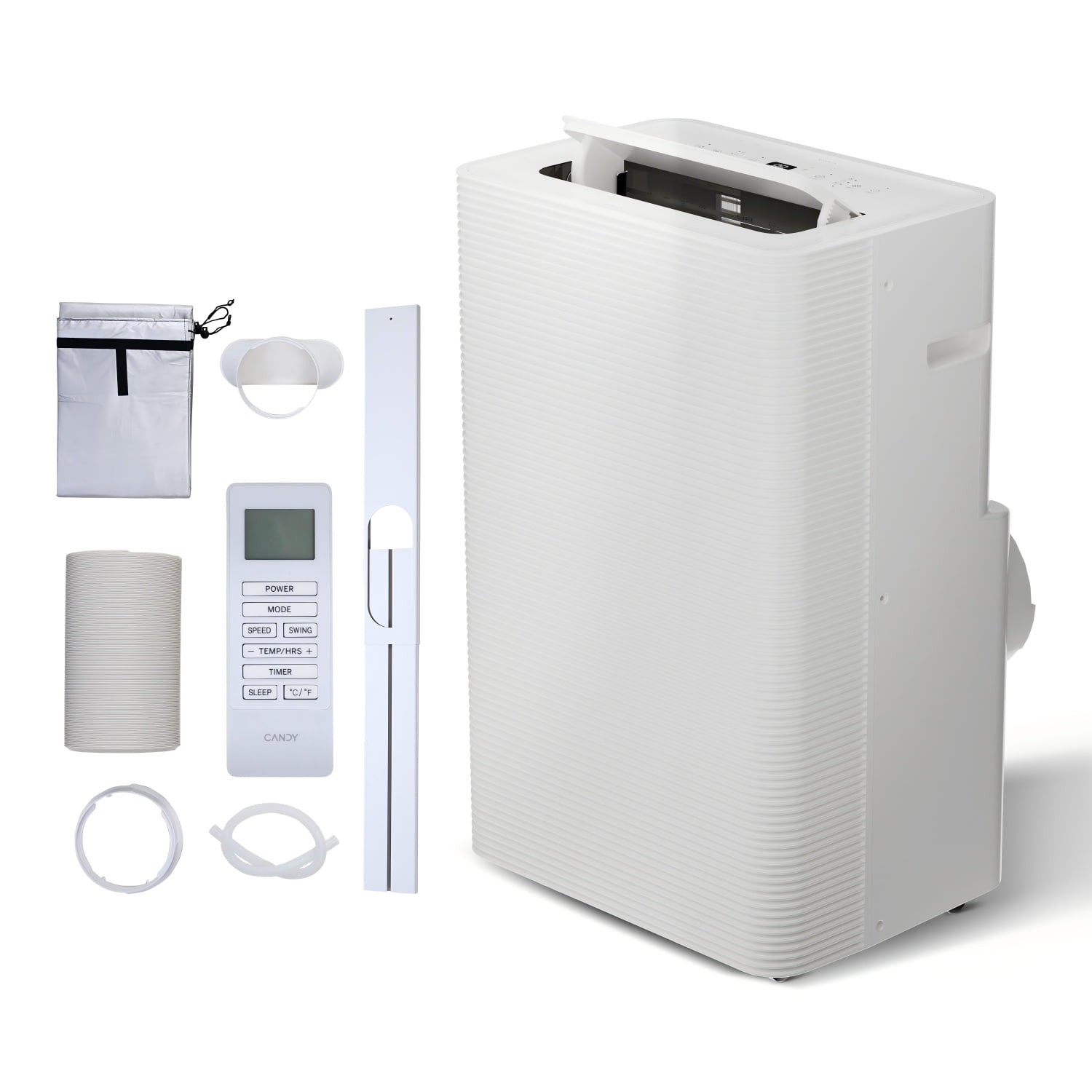 Candy 14000 BTU Portable AC Window Kit Included Cools 700 Sq Ft Room ...