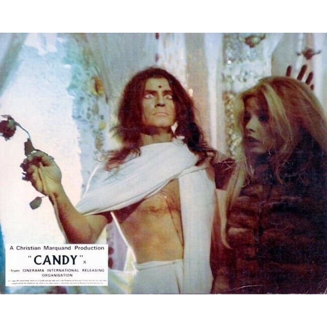 Candy 1968 movie Marlon Brando as Grindl Ewa Aulin in fur coat 8x10 ...