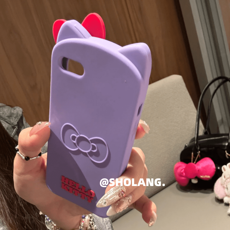 Candy 3D Bowknot Hello Kitty Cartoon Soft Silicon Back Phone Case for ...