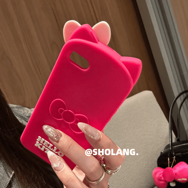 Candy 3D Bowknot Hello Kitty Cartoon Soft Silicon Back Phone Case for ...