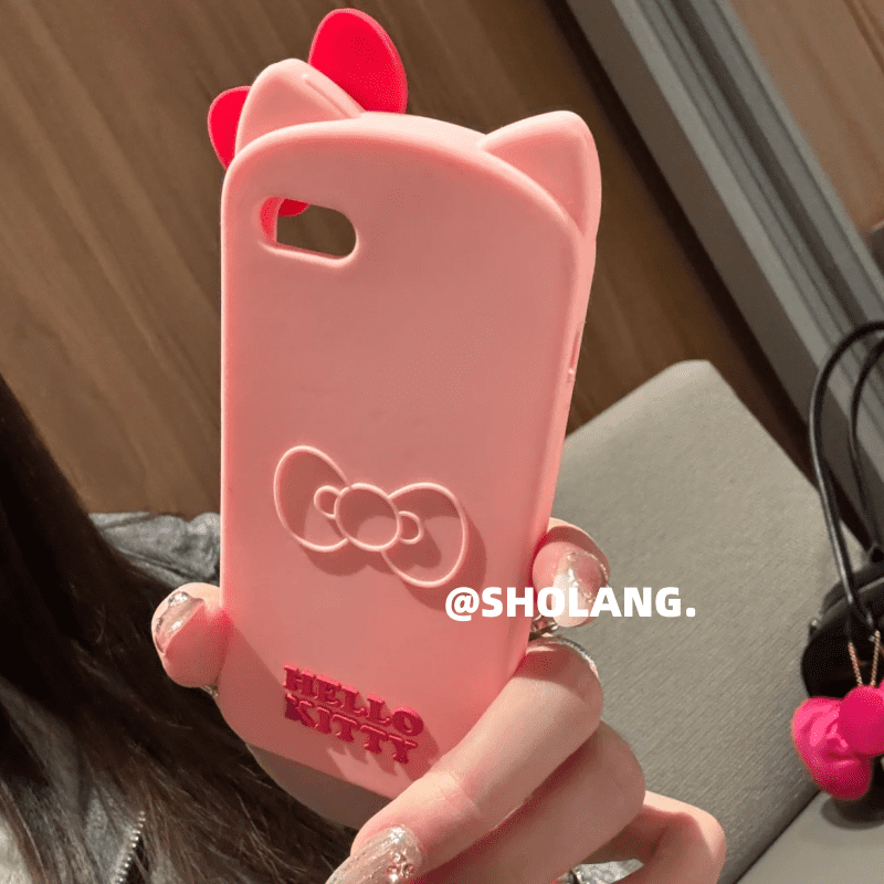 Candy 3D Bowknot Hello Kitty Cartoon Soft Silicon Back Phone Case for ...