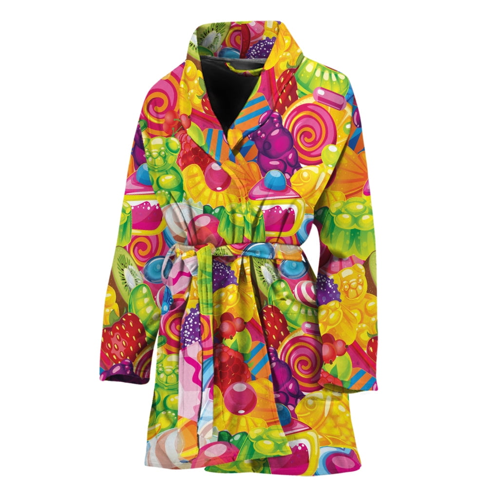 Candy And Jelly Pattern Women Bathrobe One Size Univeral Fits Fashion ...