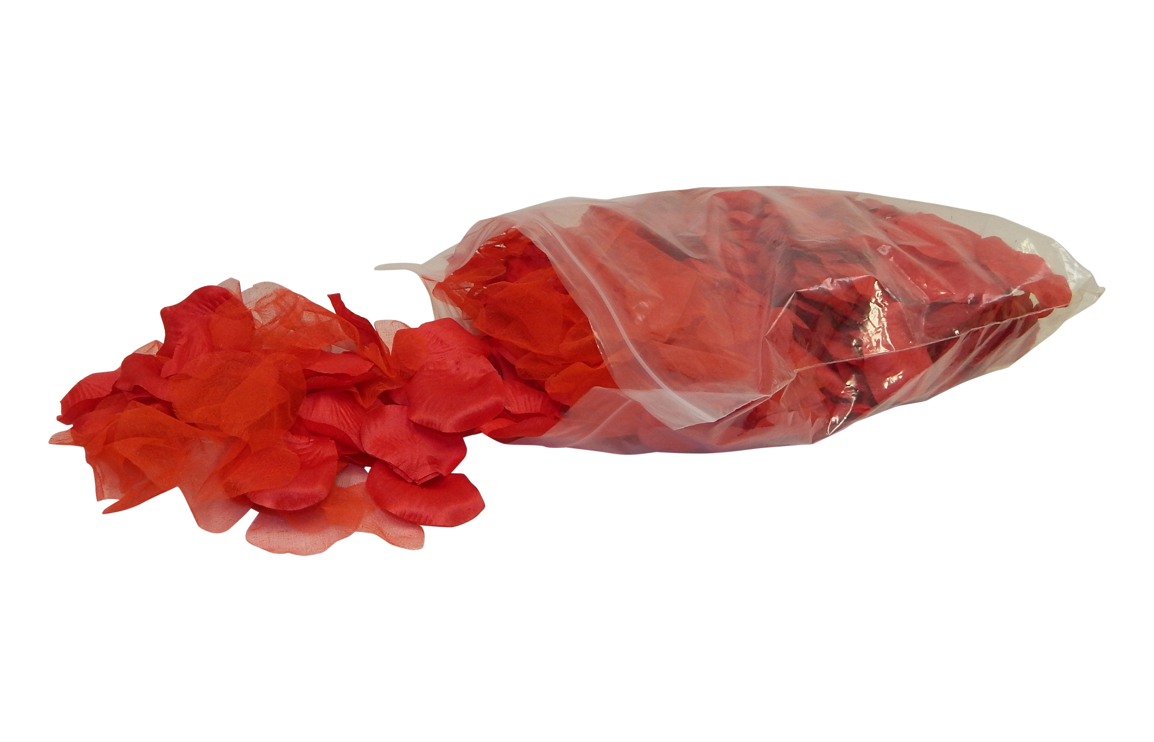 Candy Apple Red Rose Petals Polysilk Faux Fake Flower 400 Opaque & 100 ...