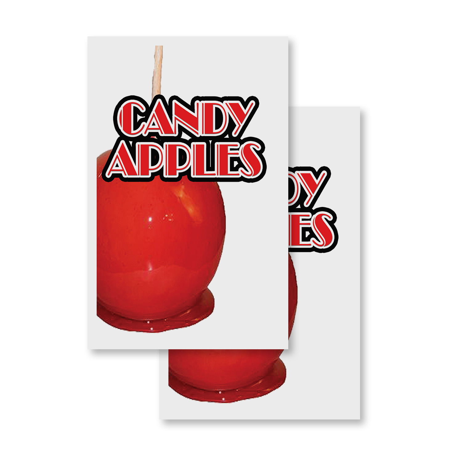Candy Apples (2-PACK) 24" x 36" Vinyl Decals | Sign Insert Peel & Stick ...