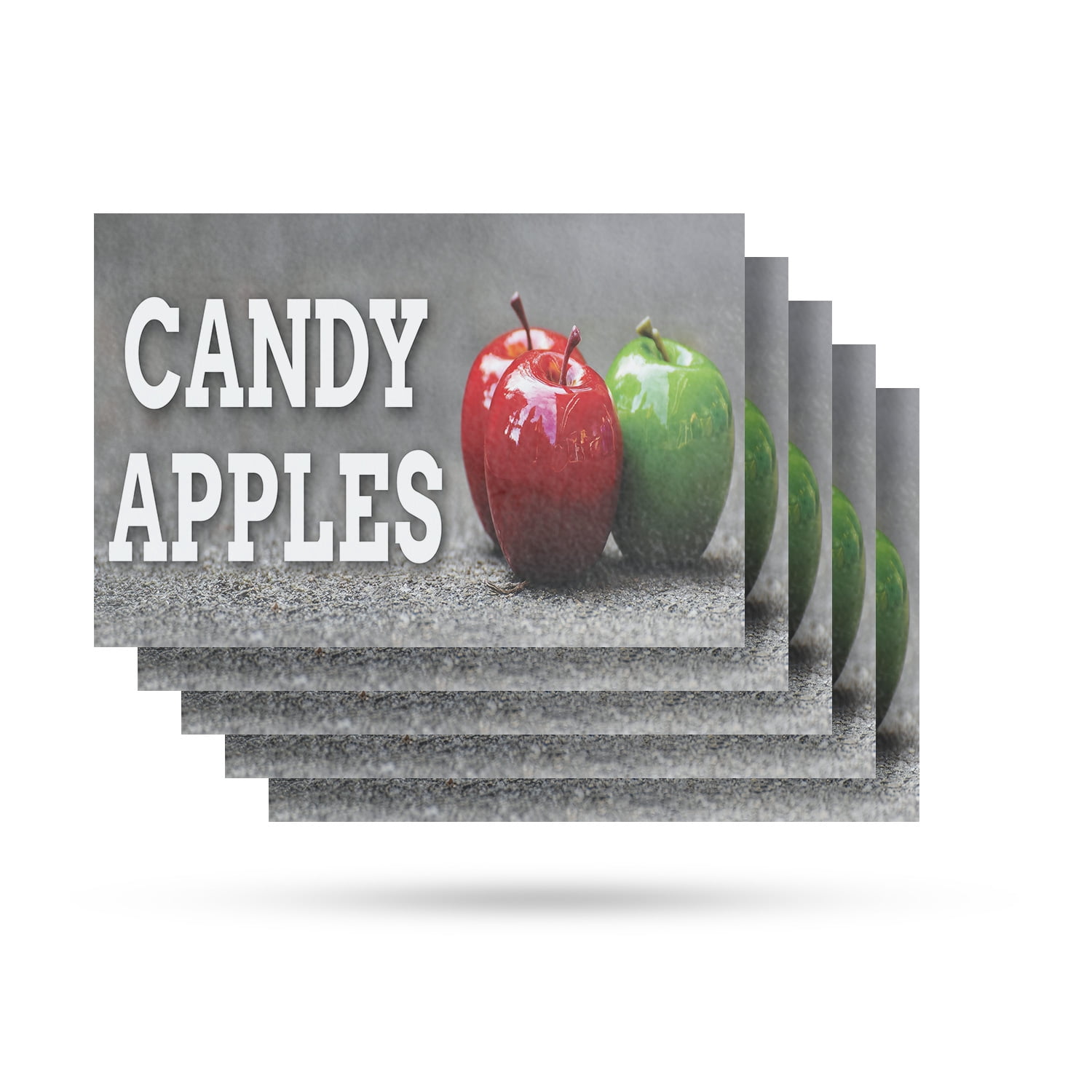 Candy Apples Vinyl Decal 5 Pack of 12 Inch x 16 Inch Weatherproof Heavy ...