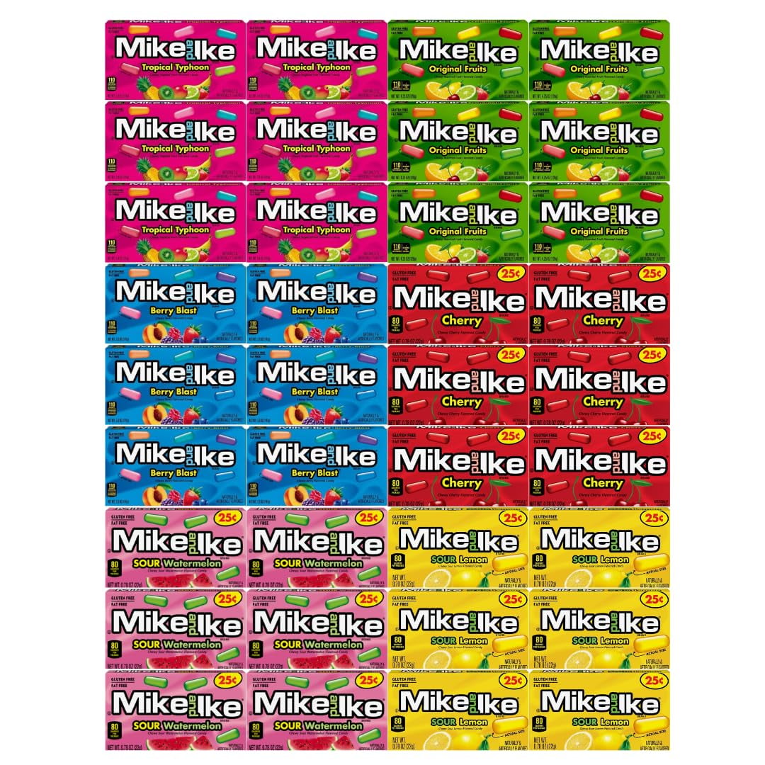 Candy Assorted Flavor Mike and Ike, 6 Flavor - Tropical Typhoon, Berry ...