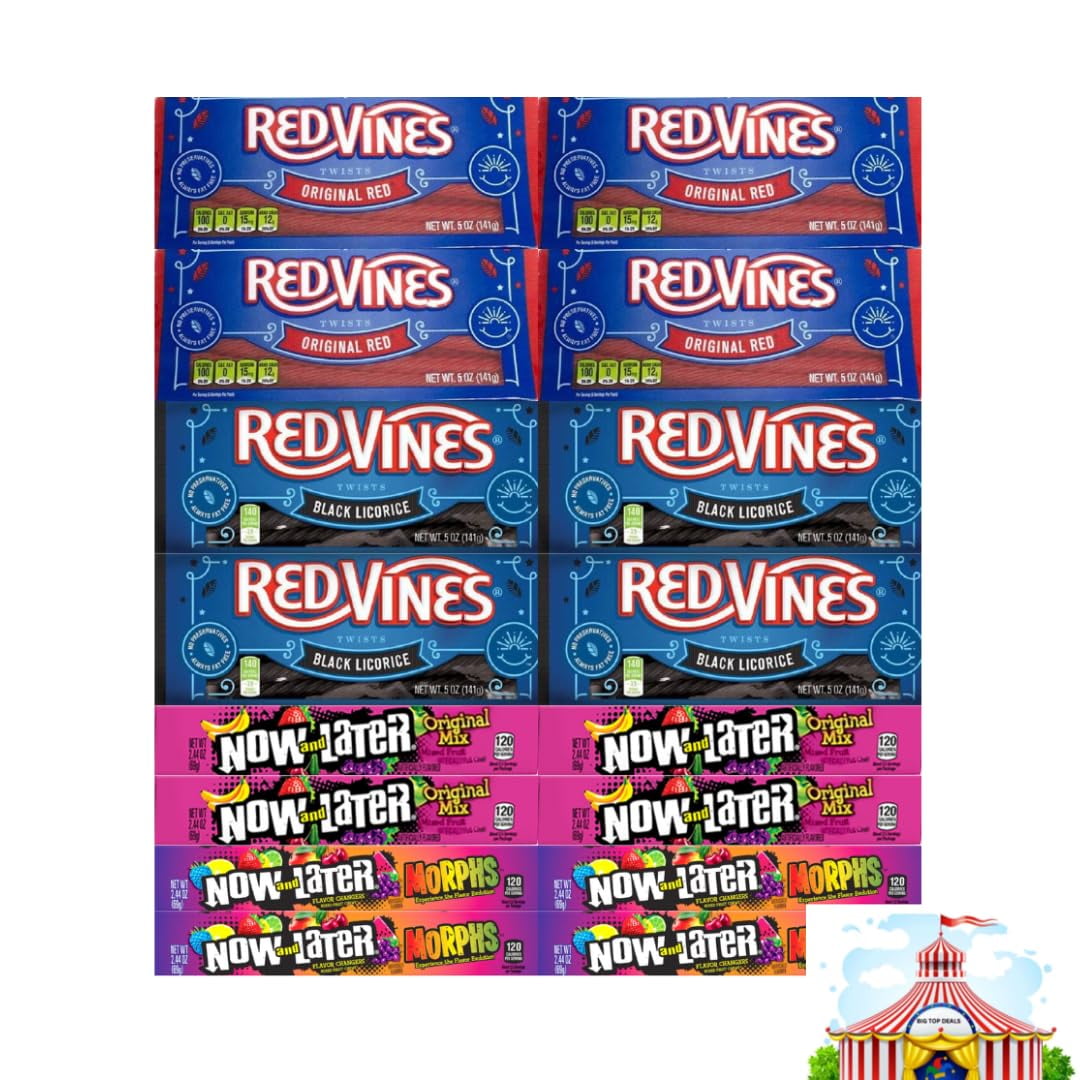 Candy Assortment Now and Later, Red Vines - 4 Flavors: Original Red ...