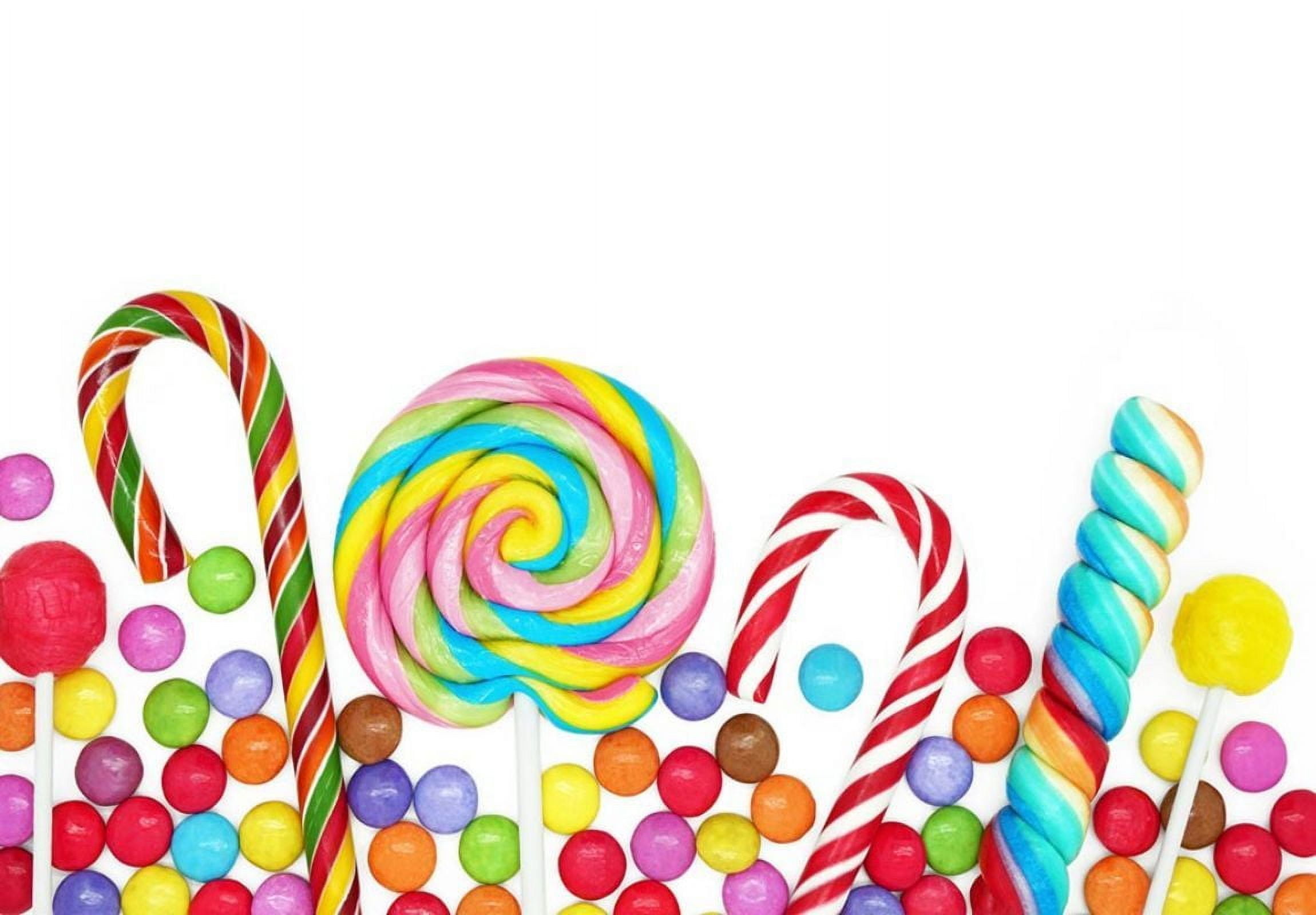 Candy Backdrop Colors Lollipop Sweets Background Custom Birthday Party ...