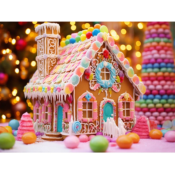 Candy Backdrop Sweet Candyland Castle Lollipop Baby Birthday Cake Smash ...