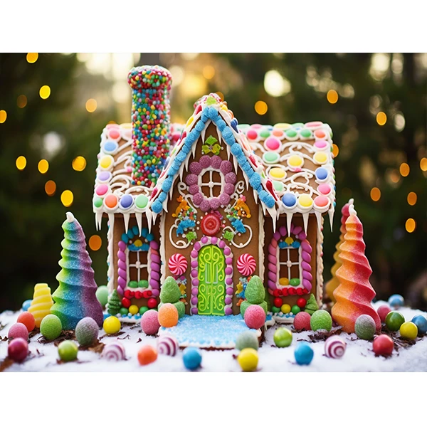 Candy Backdrop Sweet Candyland Castle Lollipop Baby Birthday Cake Smash ...